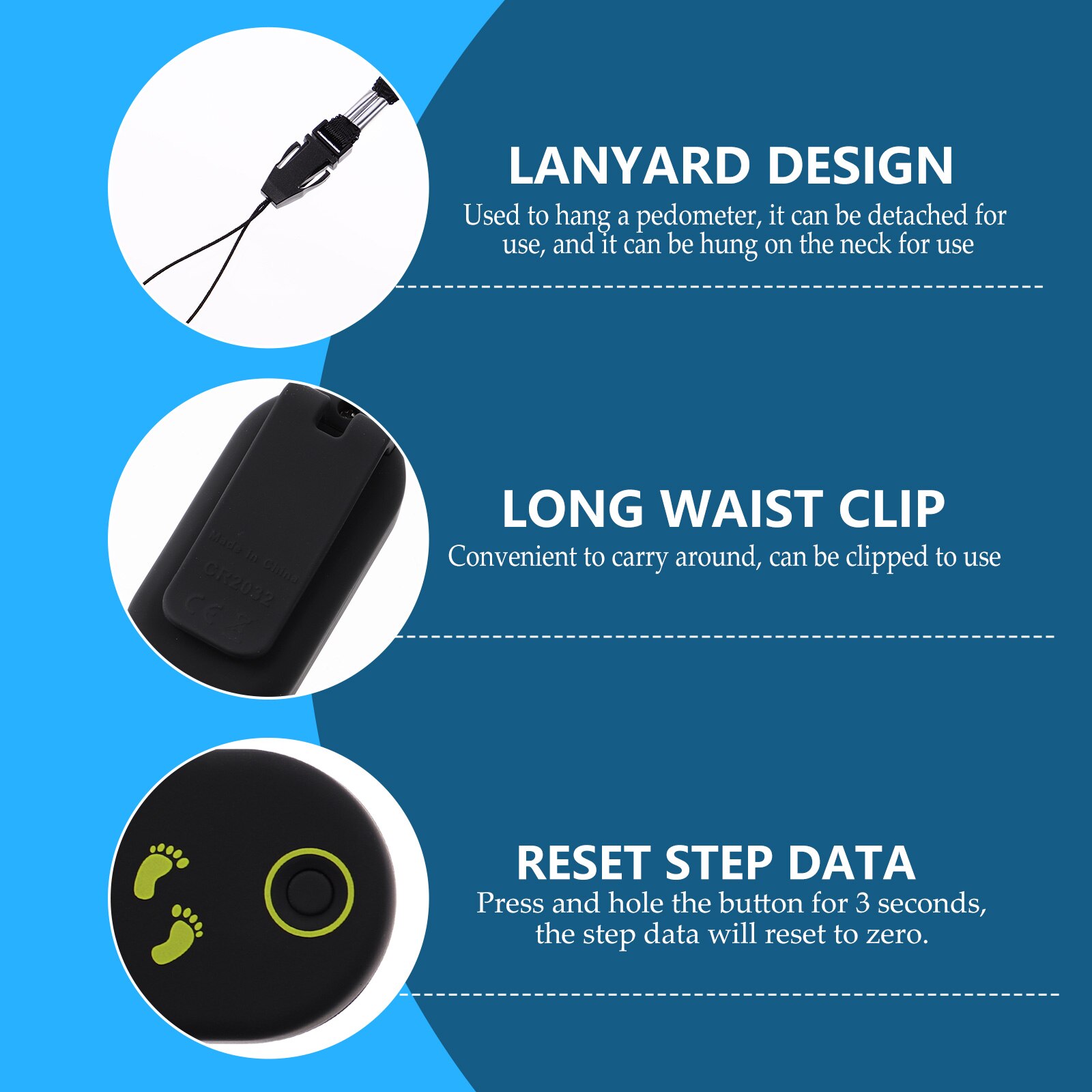 Clispeed Eenvoudige Mini Stap Counter Walking 3D D... – Grandado