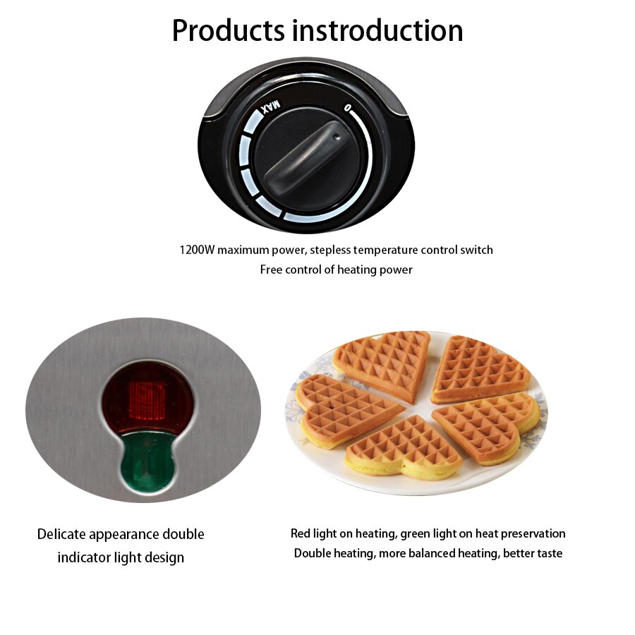 220V Electric Waffles Maker Full-automatic Waffle ... – Grandado