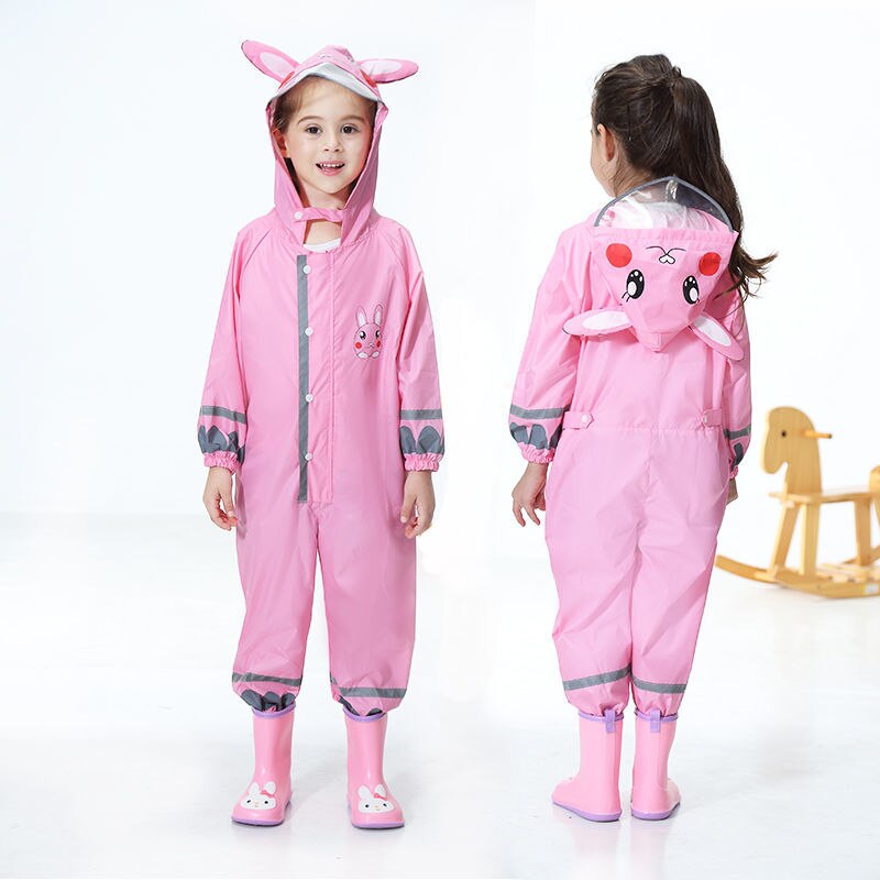 3-10Years Kids Cartoon Raincoat Outdoor Waterproof... – Grandado