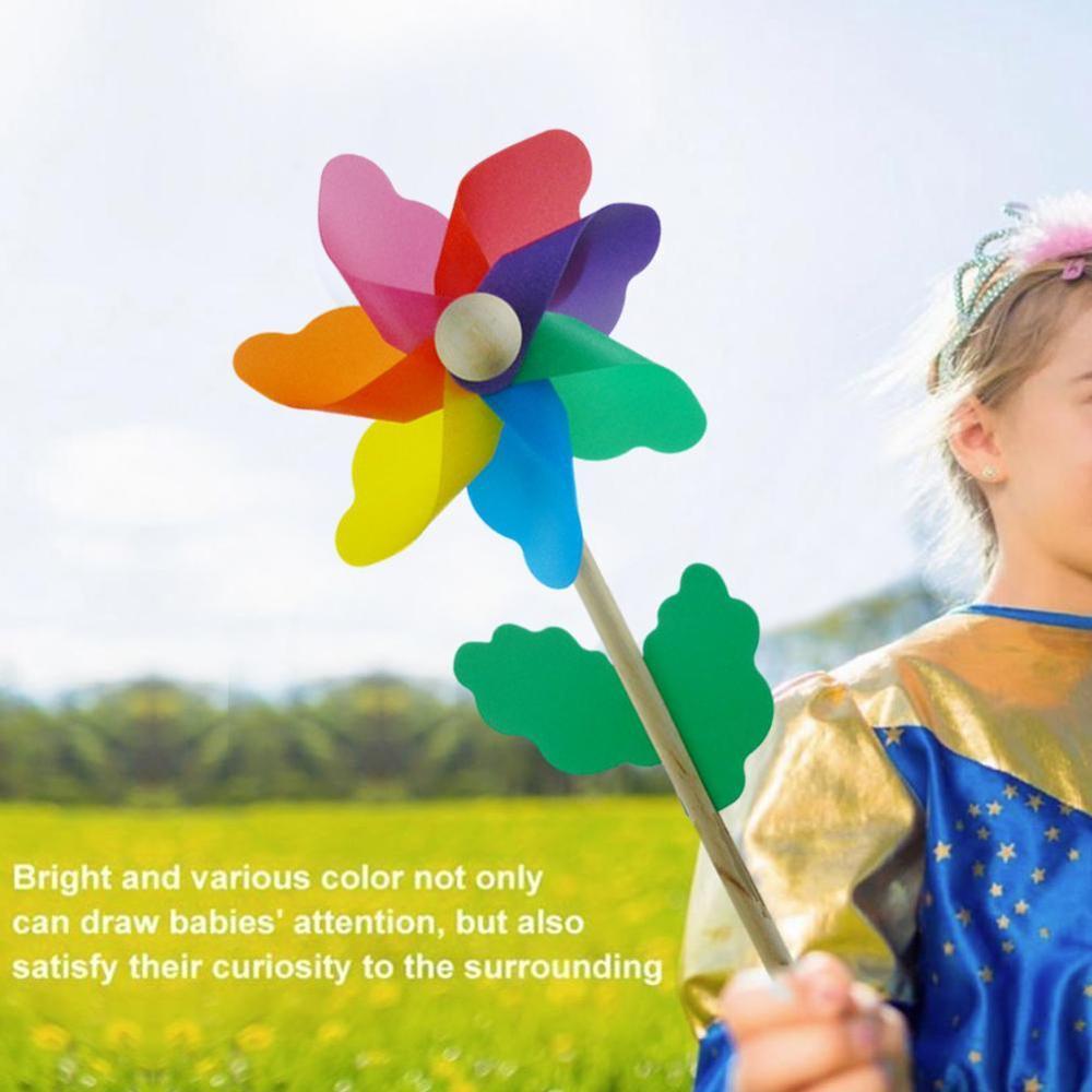 Plastic Rainbow Pinwheel, Party Pinwheels DIY Lawn... – Grandado