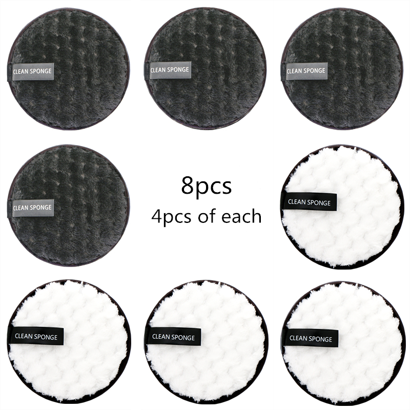 Reusable Makeup Remover Sponge Pads Wipes 8pcs Mic... – Grandado