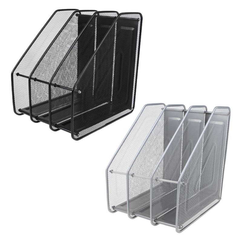 3 Column Metal Mesh Document Rack File Holder Lett... – Grandado