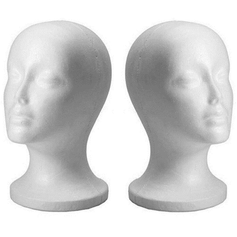 Foam Head Practical Mannequin Head Dummy Head Fema... – Vicedeal