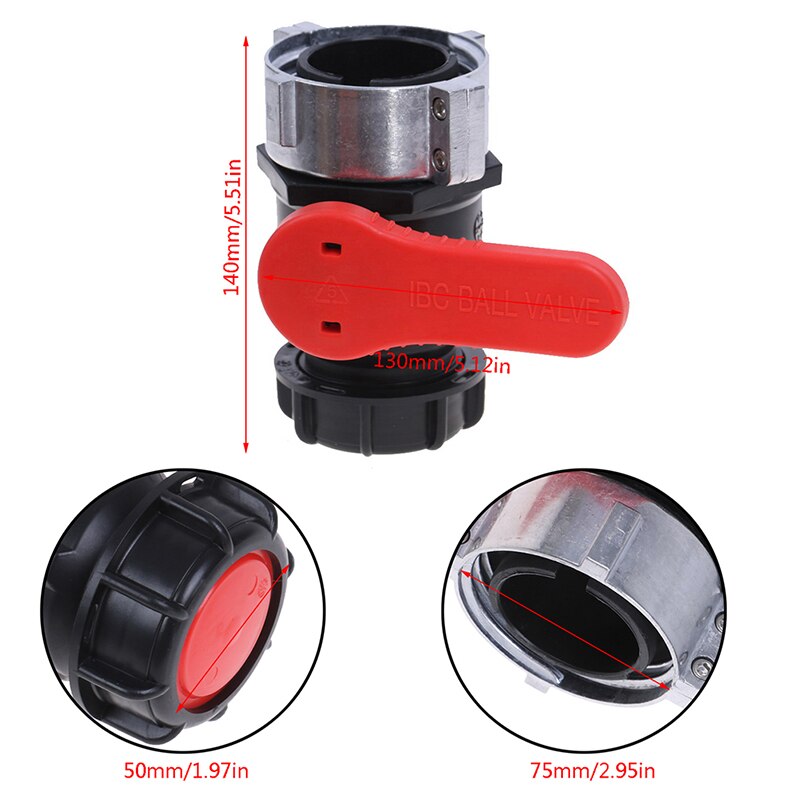 1pc 75mm 1000L Water IBC Tank Container Ball Valve... – Grandado