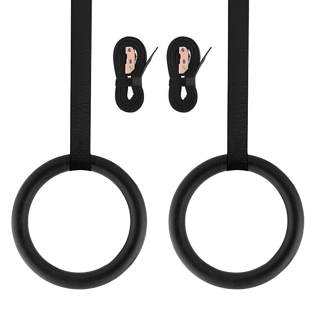 38mm ABS Gymnastic Rings Gym Rings with Adjustable... – Grandado