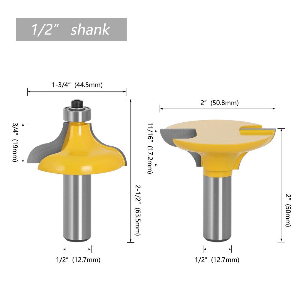 LAVIE 2PCS 12mm 1/2 Shank Entry Door Milling Cutte... – Grandado
