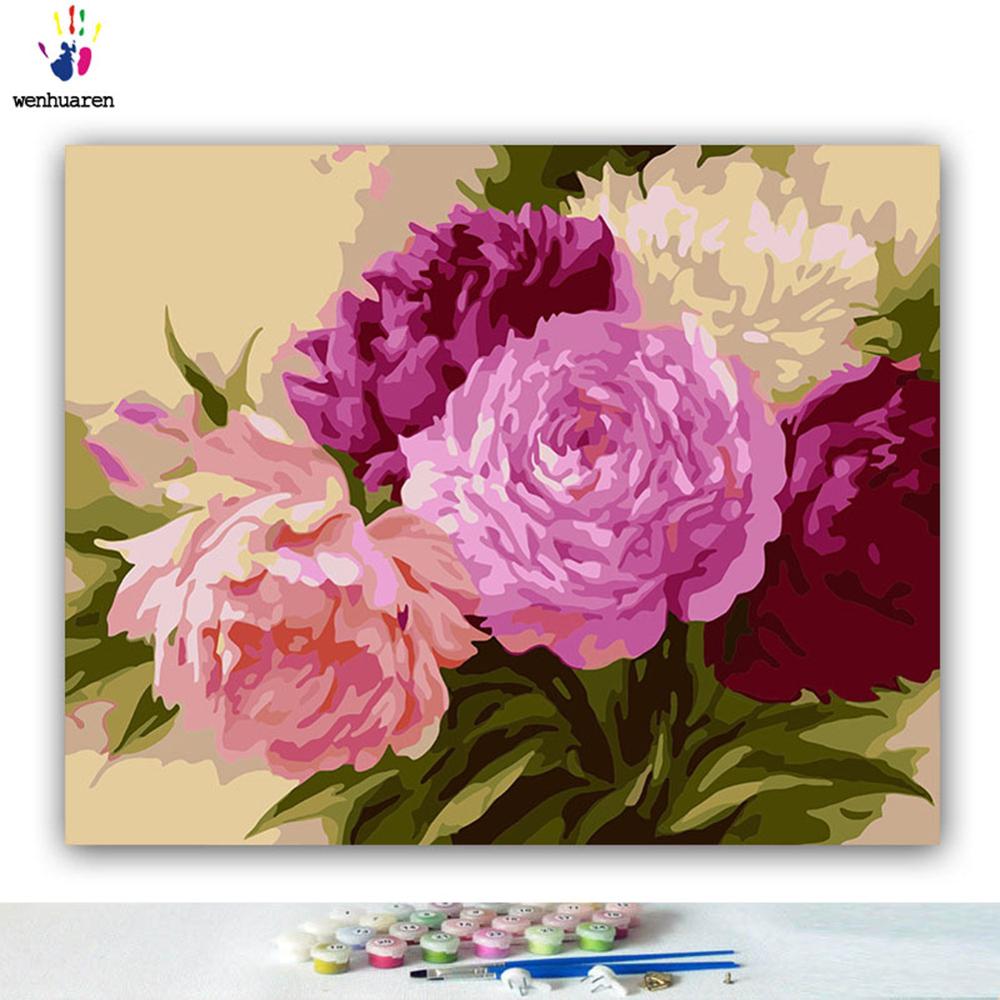 DIY Painting Big Flower Hibiscus Peony Picture Col... – Grandado