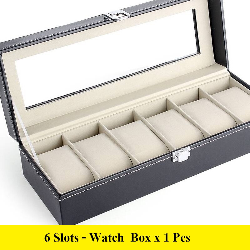 2/3/6 slots pu leather watch box Watch Storage Box – Vicedeal