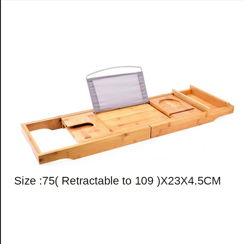 105cm Extendable Bamboo Bath Caddy Tray Adjustable... – Grandado