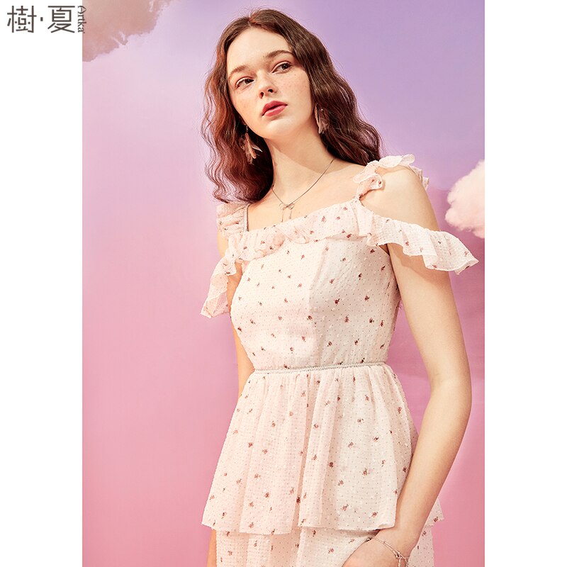 ARTKA Summer Jacquard Doted Print Chiffon Straples... – Grandado