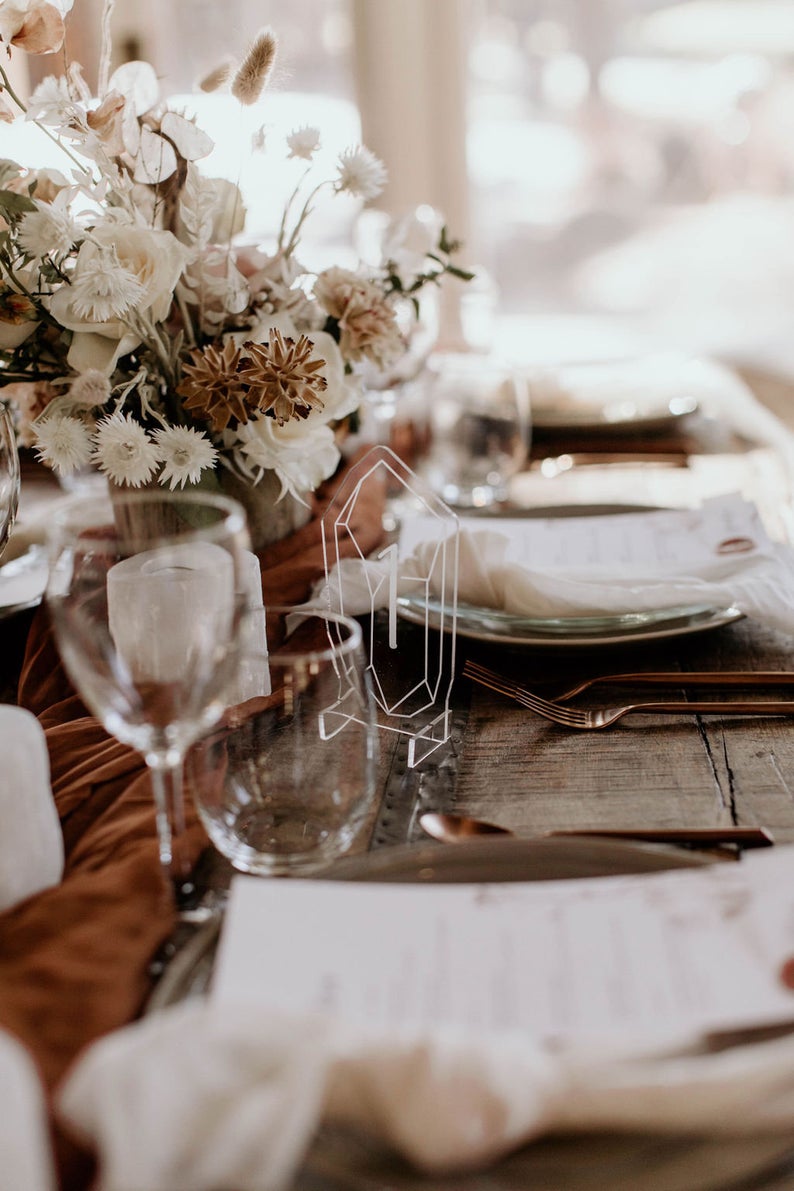 Acrylic Crystal Wedding Table Numbers – Grandado