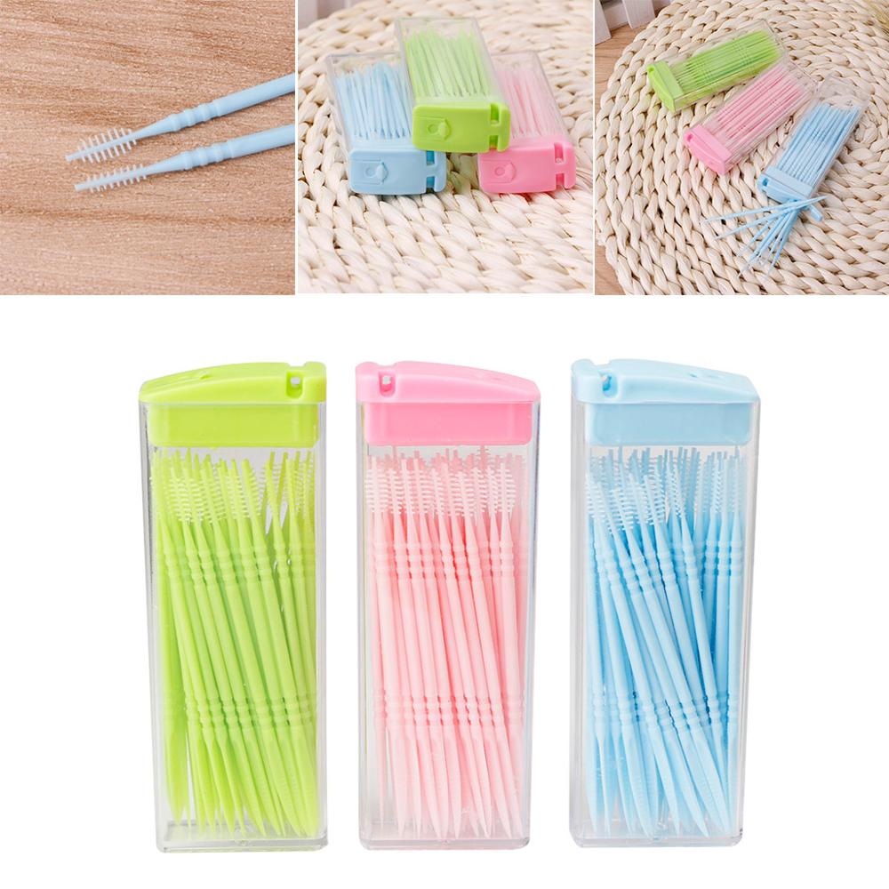50 pcs / box Double-headed Dental Brush Teeth Stic... – Grandado