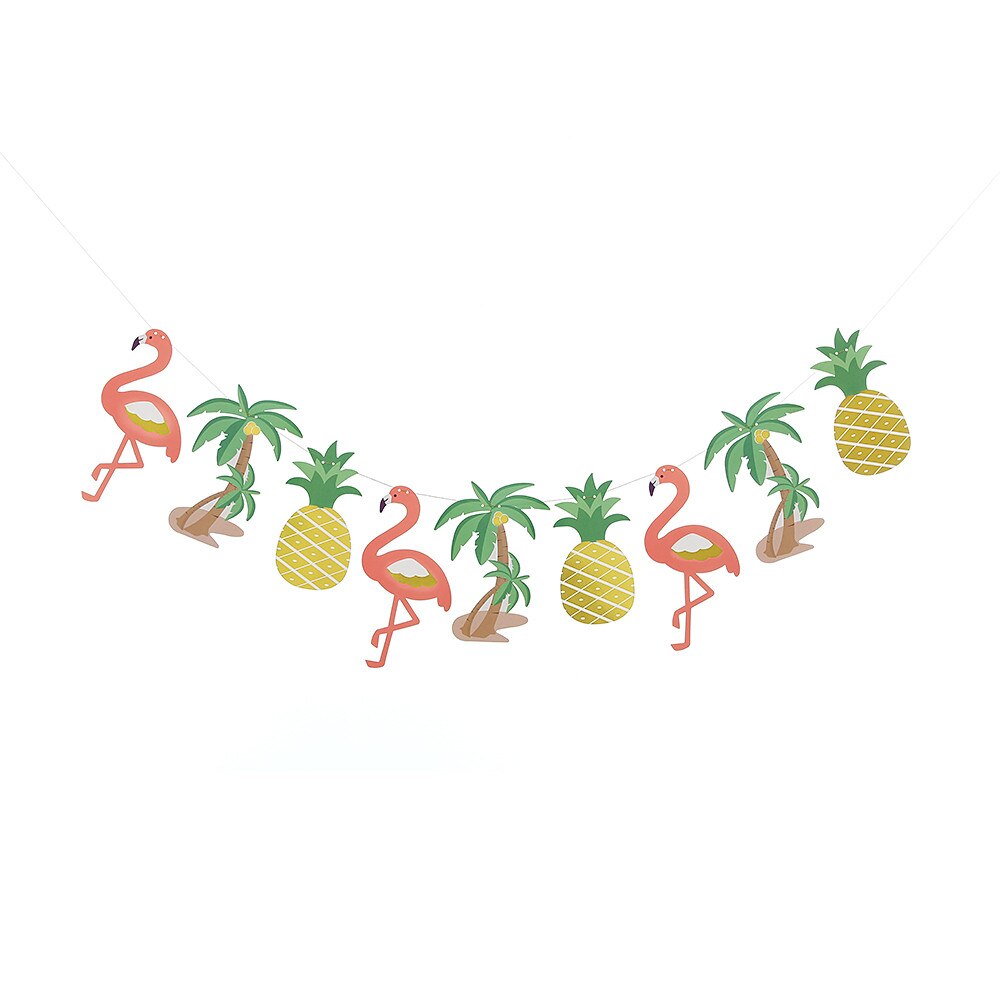 1Set Hawaii Party Luau Flamingo Party Banner Flami... – Grandado