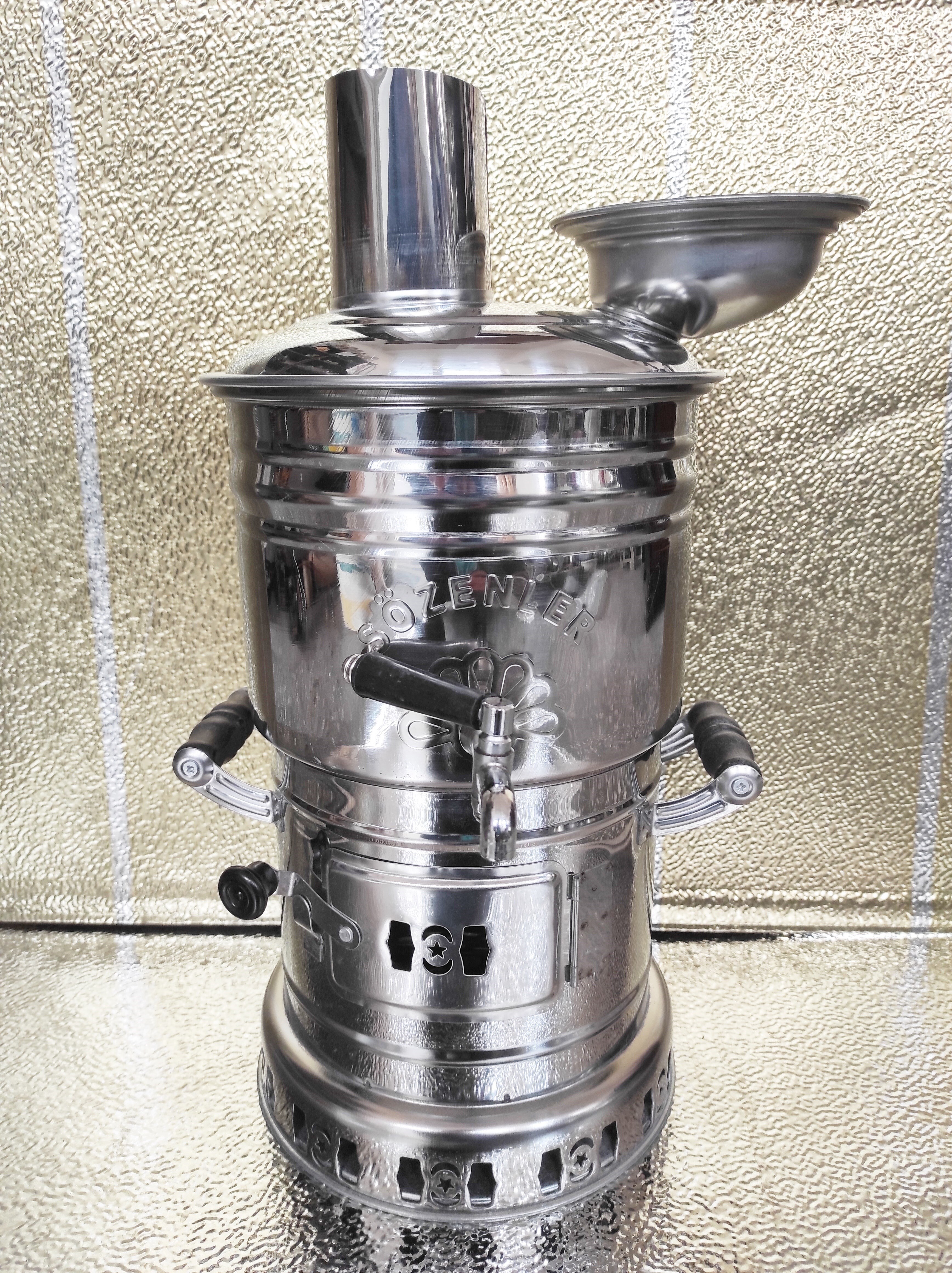 Turkiska samovar. krom stål material . 4.5 liter kapacitet. cамовар для ...