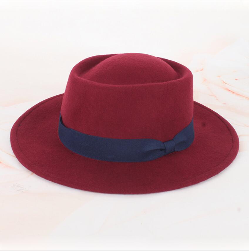 100% Wool Fedora Hat Bowtie Ribbon Warm Comfortabl... – Grandado
