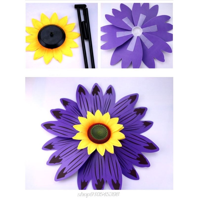 28"Funny Child DIY Colorful Sunflower Windmill Toy... – Grandado