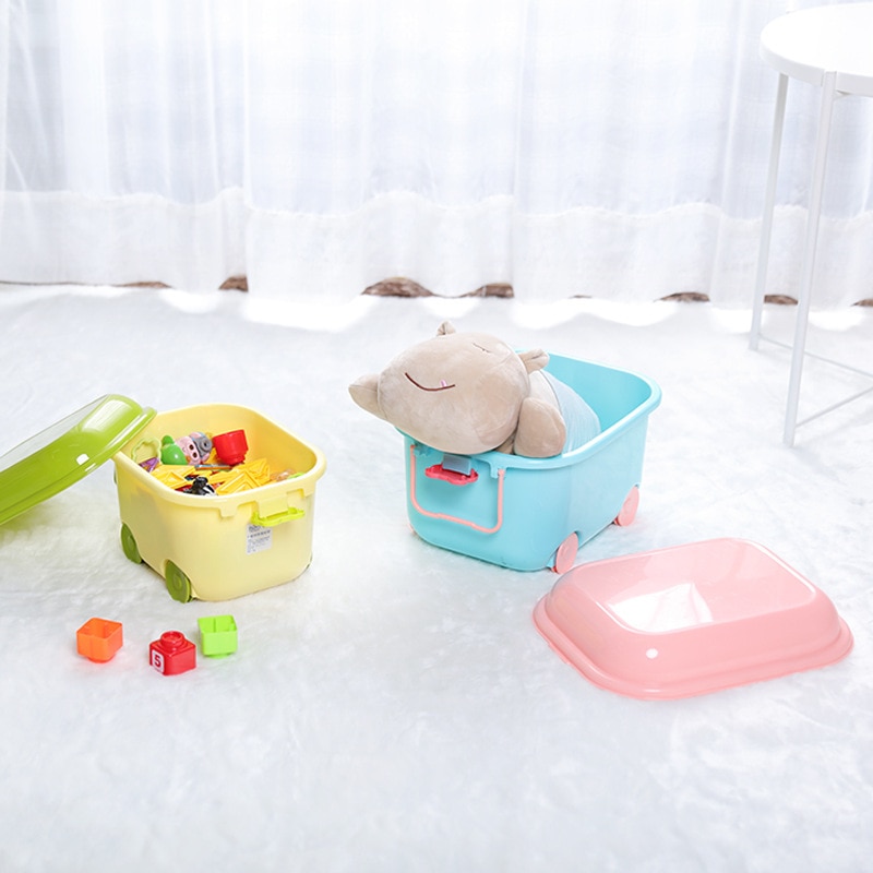 Cute Plastic Storage Box for Toys with Lid Animal ... – Grandado