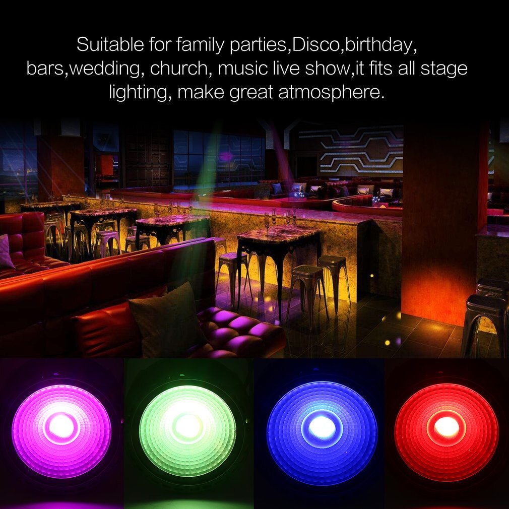 15W LED Stage Lights Lights Mini Remote Control Li... – Grandado