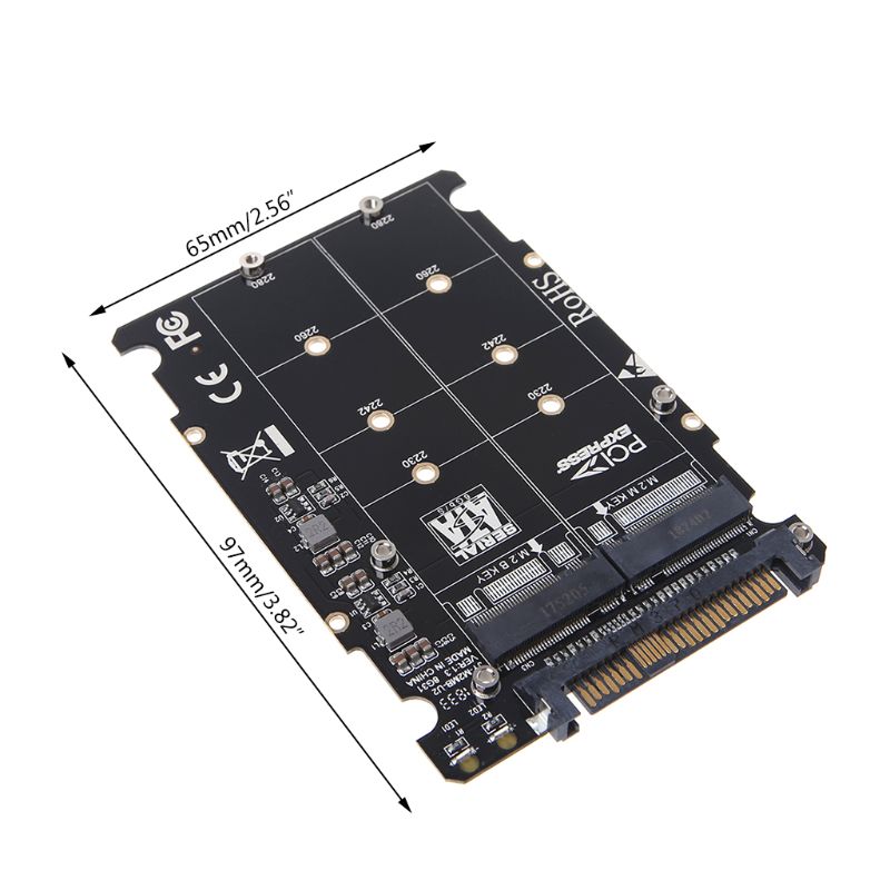 2 in 1 M.2 NVMe SATA-Bus NGFF SSD to PCI-e U.2 SFF... – Vicedeal