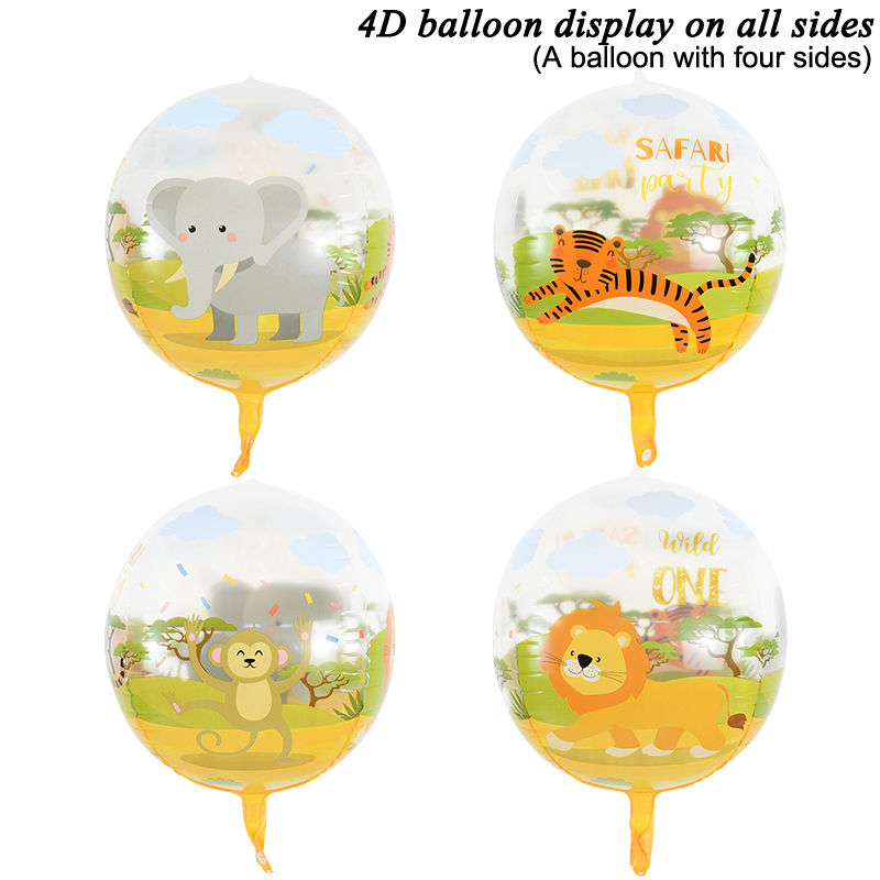 4D Cartoon Animal Balloon PVC Clear Helium Air Bal... – Grandado