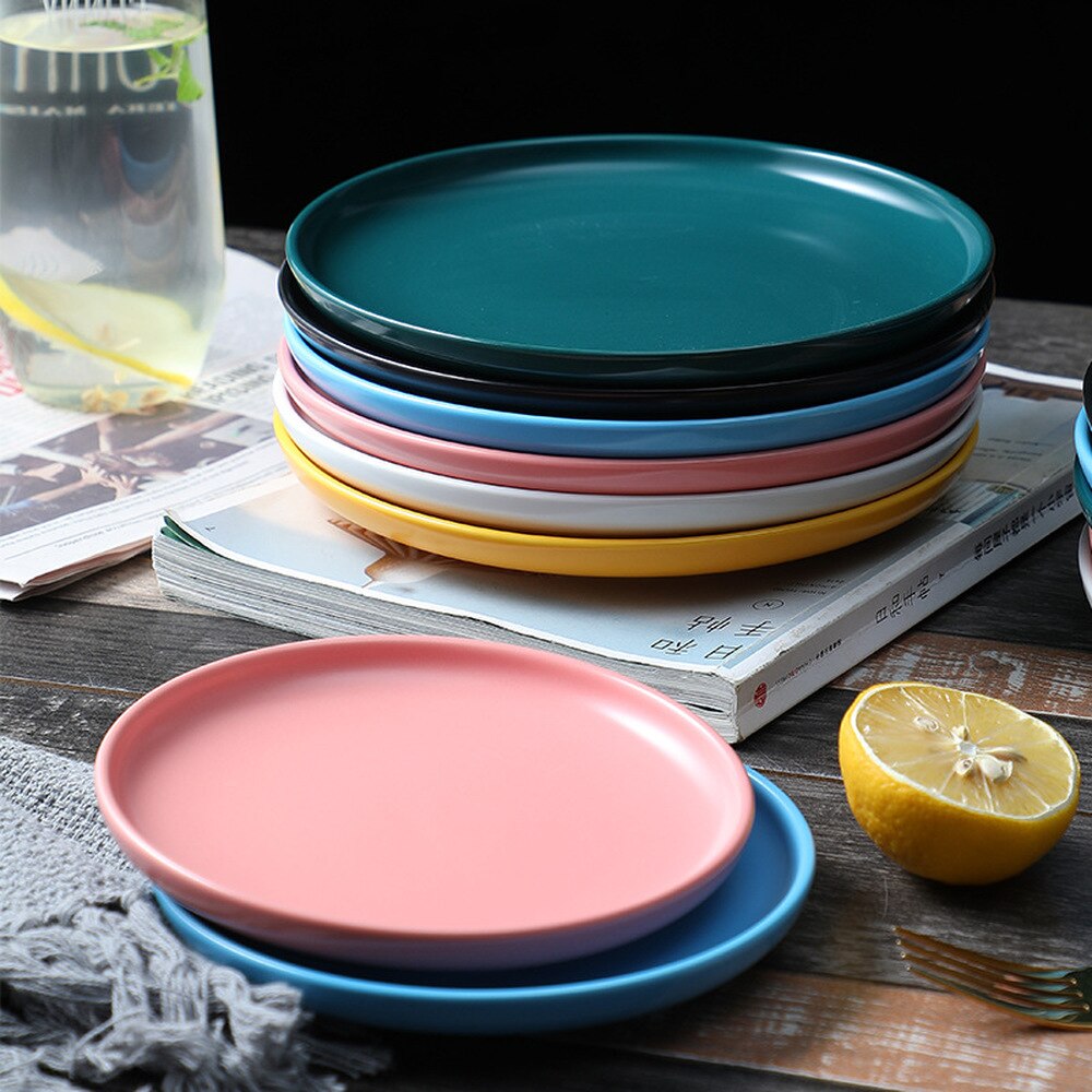 Net Red Plate Nordic Simple Style Steak Dinner Pla... – Grandado
