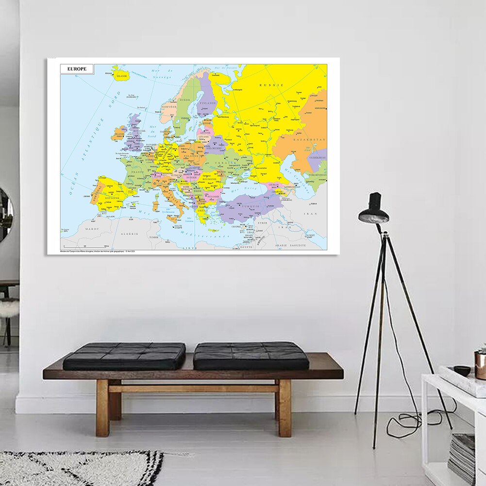 150*100cm Political Map of The Europe In French La... – Grandado