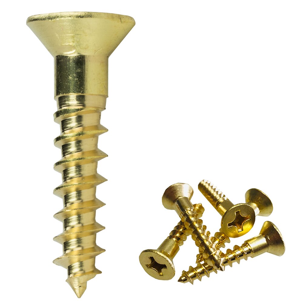 20Pcs/Set Solid Brass Wood Screws Flat Head Cross ... – Grandado