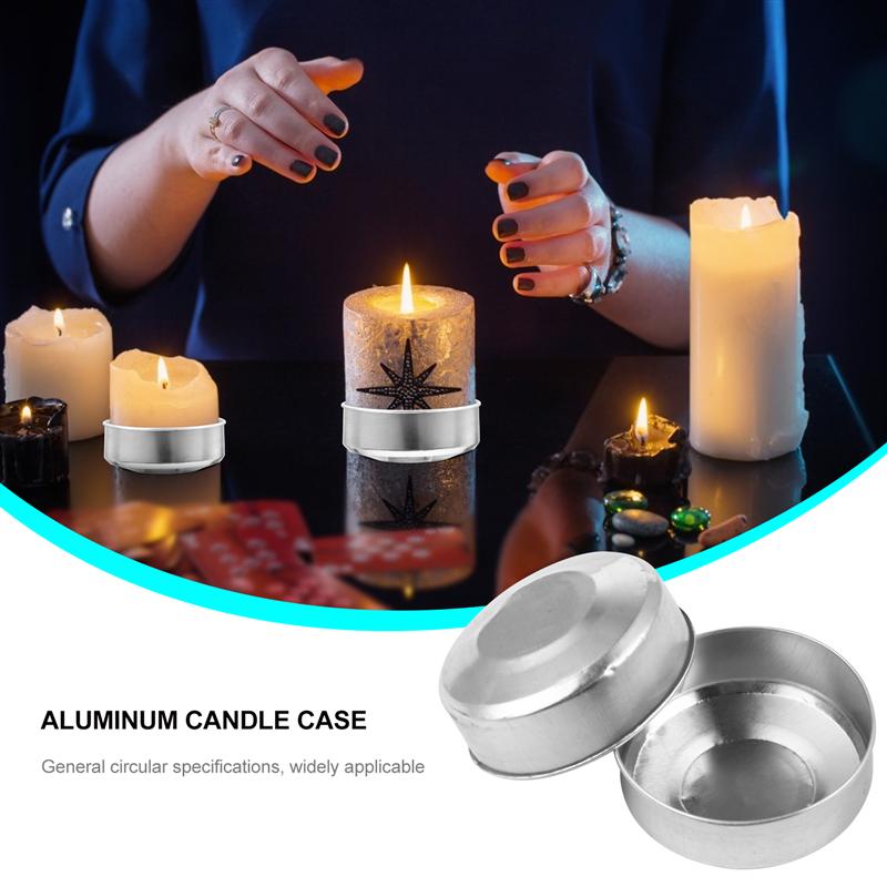 100pcs Aluminum Tea Light Tins Tea Light Empty Cas... – Grandado