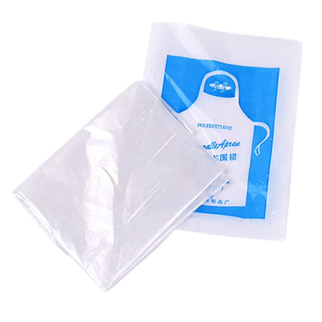 50Pcs Disposable transparent Plastic Aprons Waterp... – Vicedeal