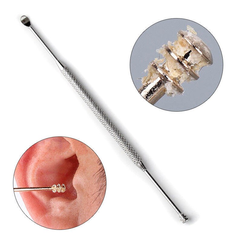 Stainless Steel Earpick Spoon Spiral Curette Doubl... – Vicedeal