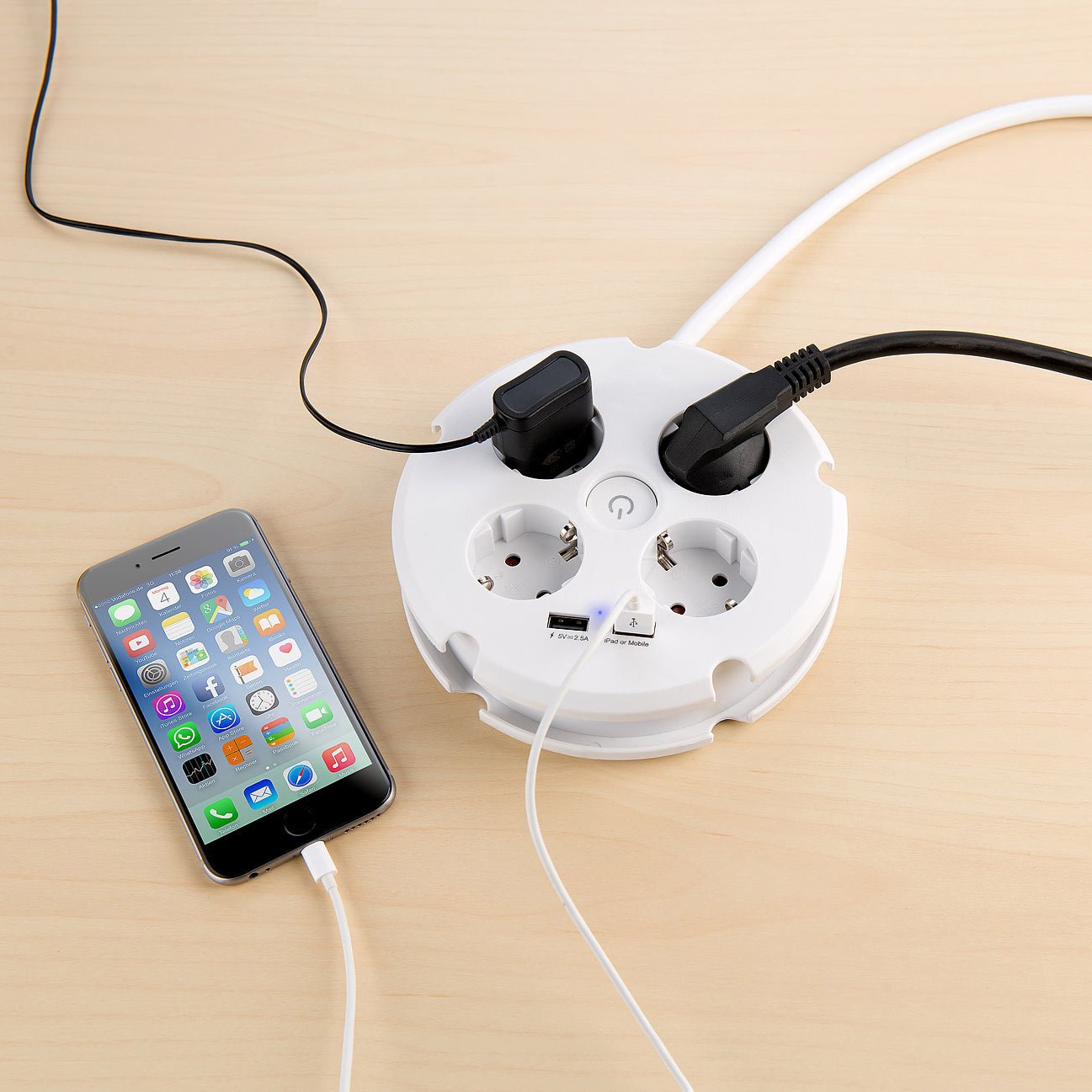 Multiple Power Strip Electric Sockets 4 way Round ... – Vicedeal
