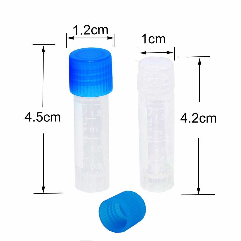 100 PCS Clear Plastic Test Tubes Centrifuge Tubes ... – Grandado