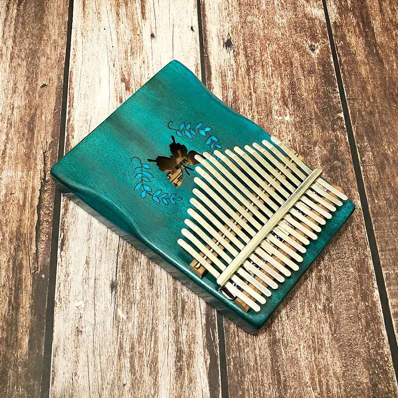 17 Keys Blue Butterfly Pattern Acoustic Kalimba Fi... – Grandado