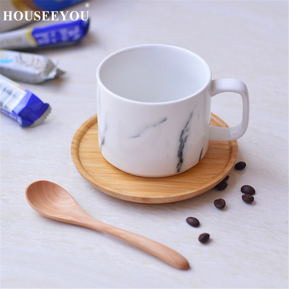 HOUSEEYOU 280ml Modern Minimalist Marbled Porcelai... – Vicedeal