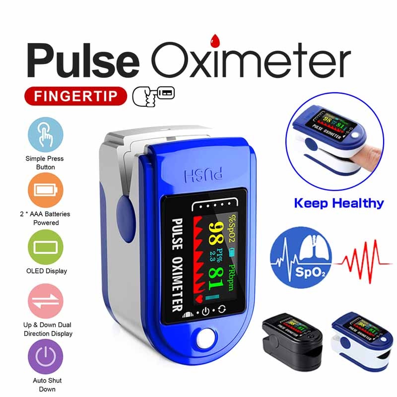 Finger Pulse Oximeter Portable Fingertip oxygen He... – Vicedeal