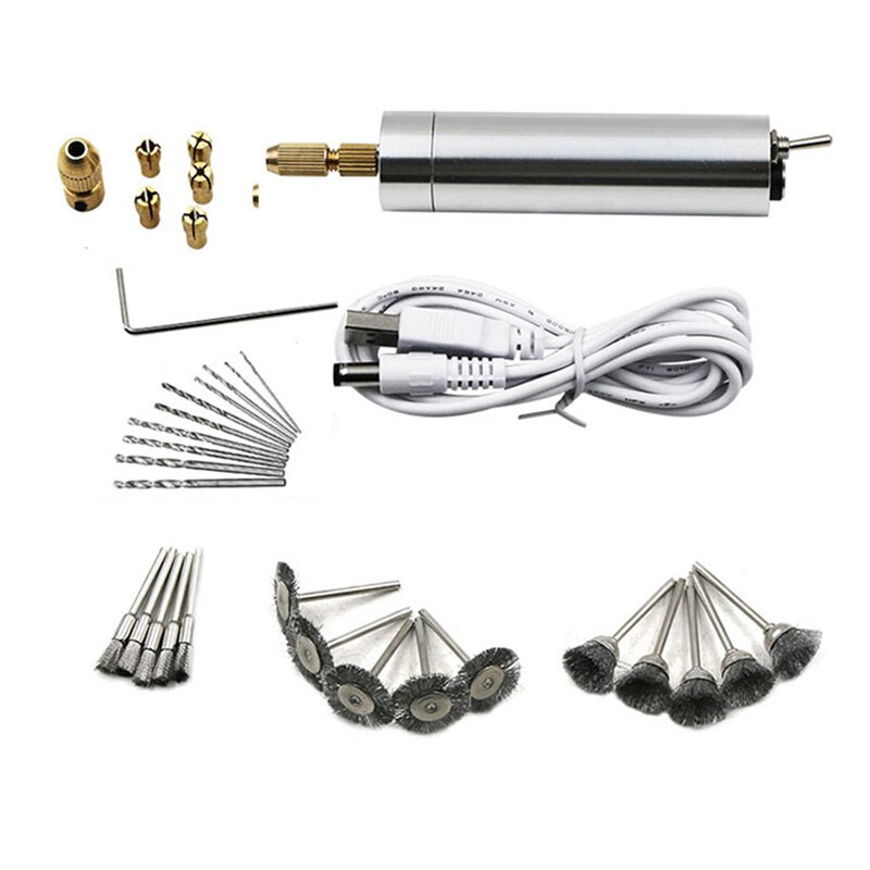 Usb 3-12V Mini Electric Drill Hand Drill Motor Hol... – Grandado