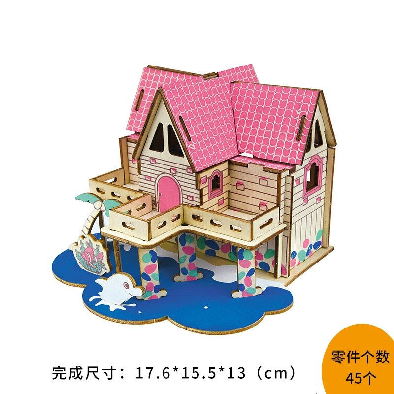 3D Houten Model Diy Puzzel Speelgoed Kid Monteren ... – Vicedeal