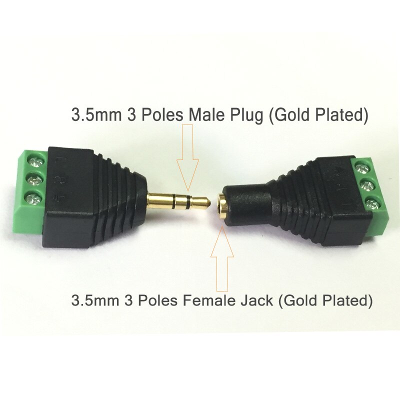 10 Stuks Cctv Phono Plug Jack 3 Polen 3.5Mm Mannel... – Vicedeal