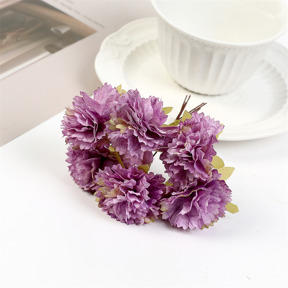 6PCS Artificial Flowers Mini Carnation Hydrangea B... – Vicedeal