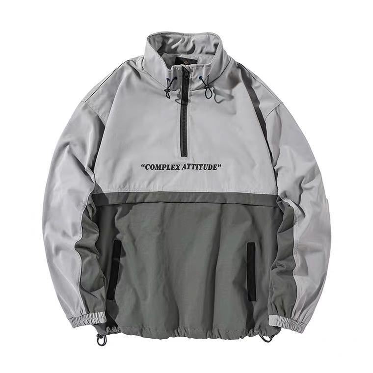 Youth Men Harajuku Patchwork Jackets Coats Japanes... – Grandado