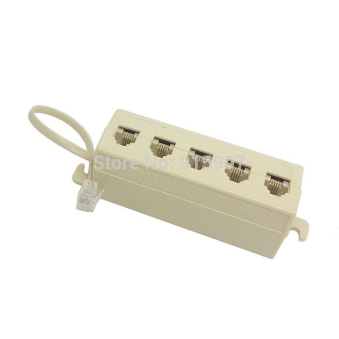 Cablecc CY Beige Color 5 Way Outlet 6P4C RJ11 RJ12... – Grandado