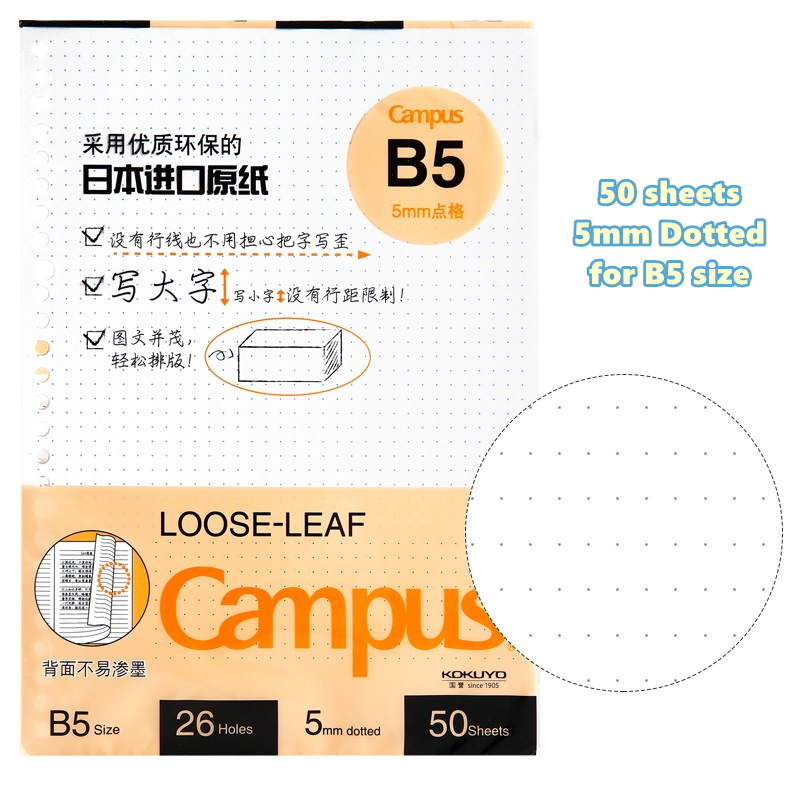 KOKUYO Pastel Cookie Binder Note A5 B5 Campus Loos... – Grandado