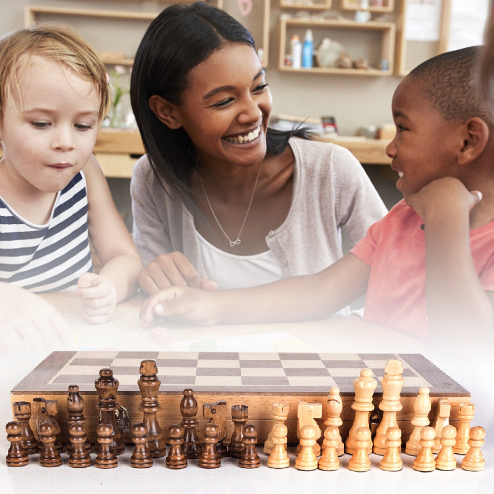 Large Magnetic Wooden Chess Game Set Lightweight E... – Grandado