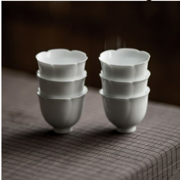 Gaiwan-porcelana blanca dulce con tapa para té, ta... – Grandado