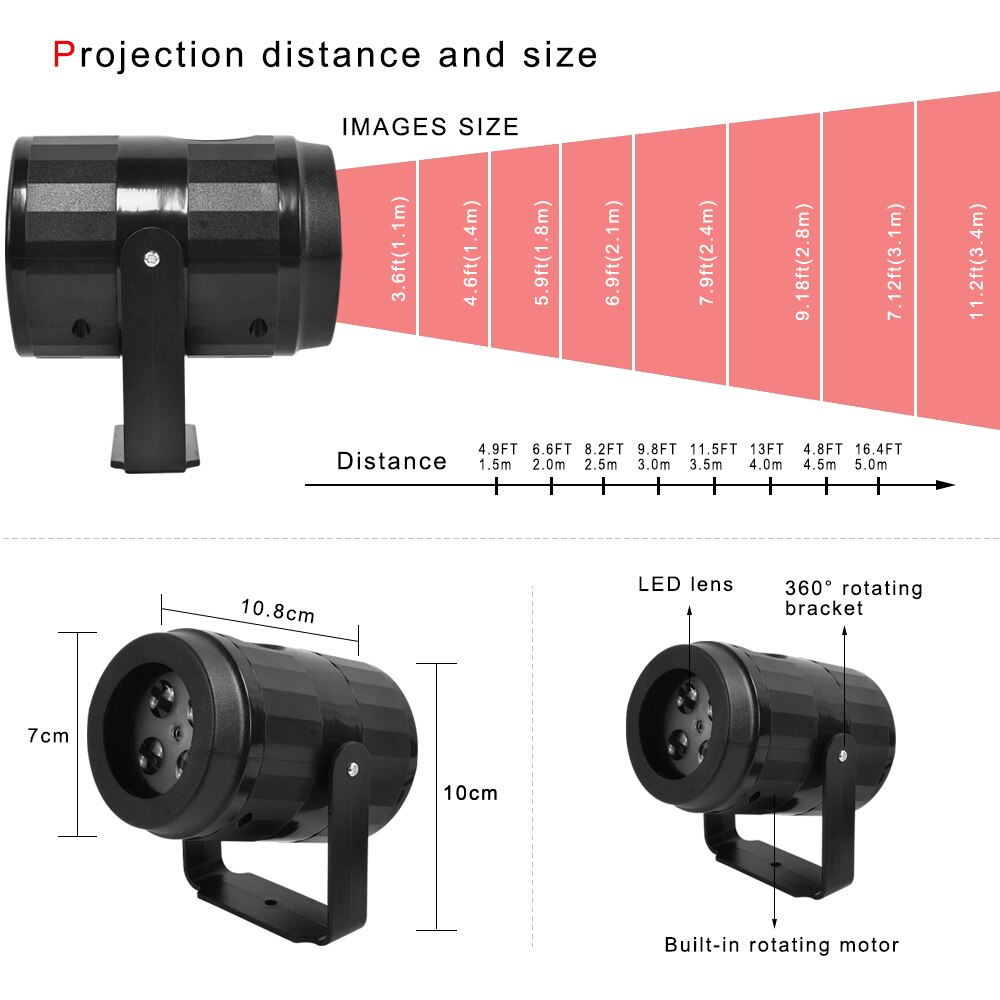 16 Patterns LED Christmas Snowflake Projector Wate... – Grandado