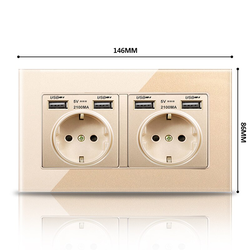 PSSRISE EU Standard Electrical Outlet Wall Crystal... – Vicedeal