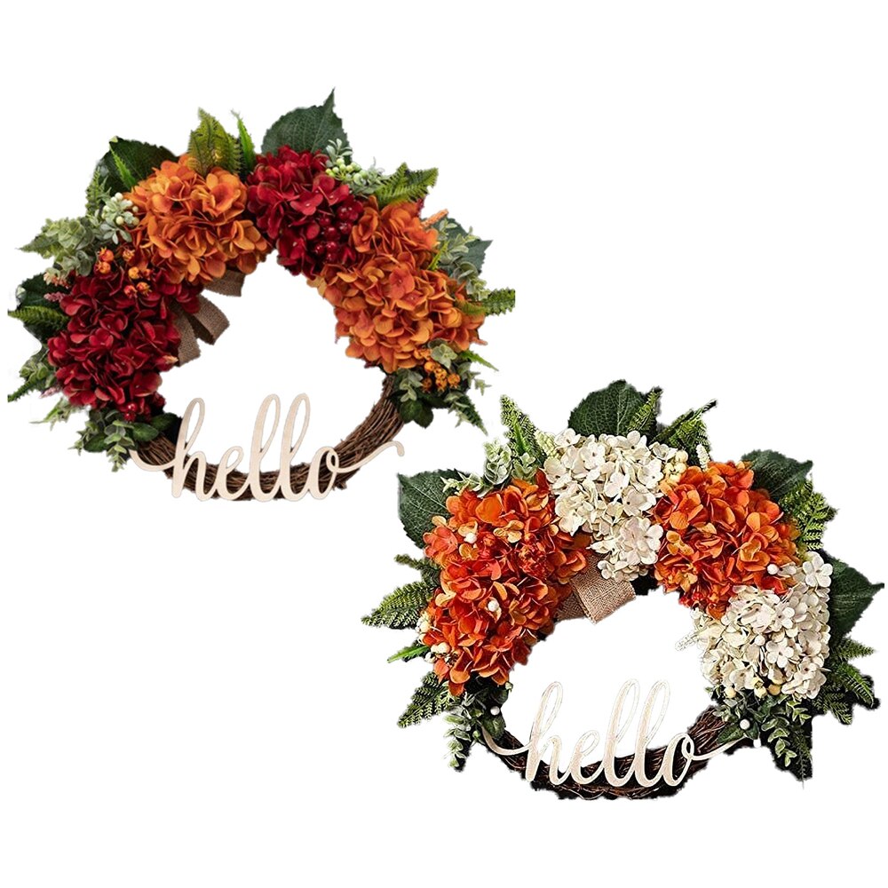 Front Door Autumn Wreath Thanksgiving Farmhouse Ar... – Grandado