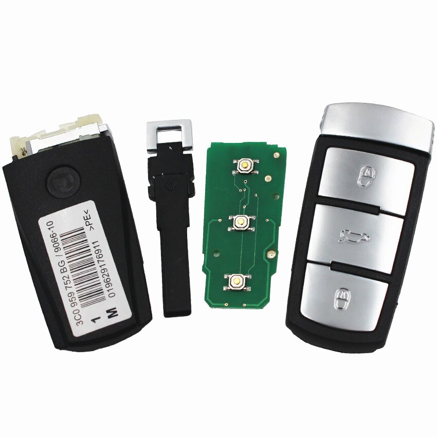 3 Buttons Smart Remote Car Key Fob For Volkswagen ... – Grandado