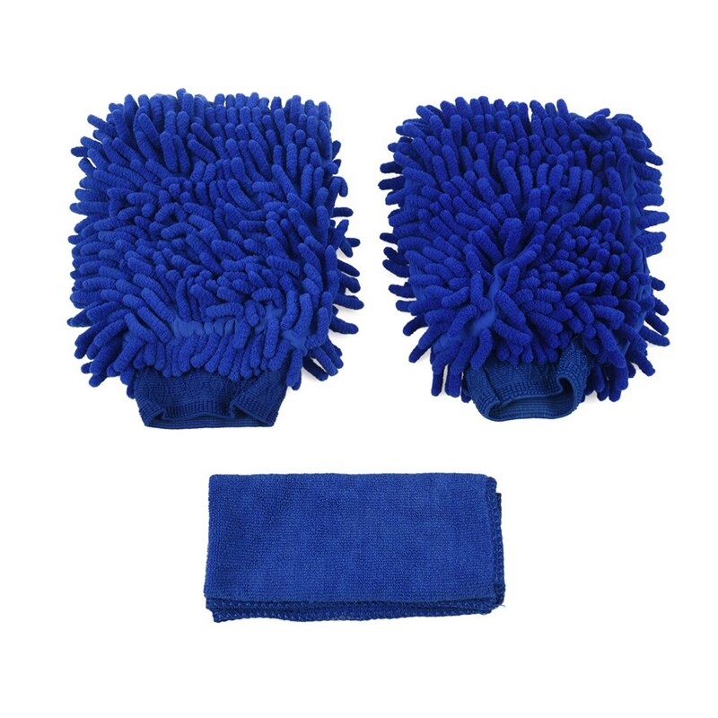 3x Premium Fiber + Chenille Car Wash Mitt with Pol... – Grandado