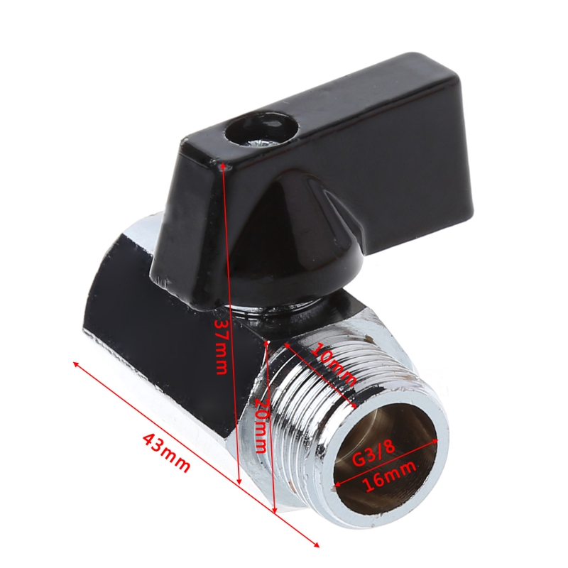 Brass Mini Ball Valve 3/8\" BSP Male to Female Thr... – Grandado